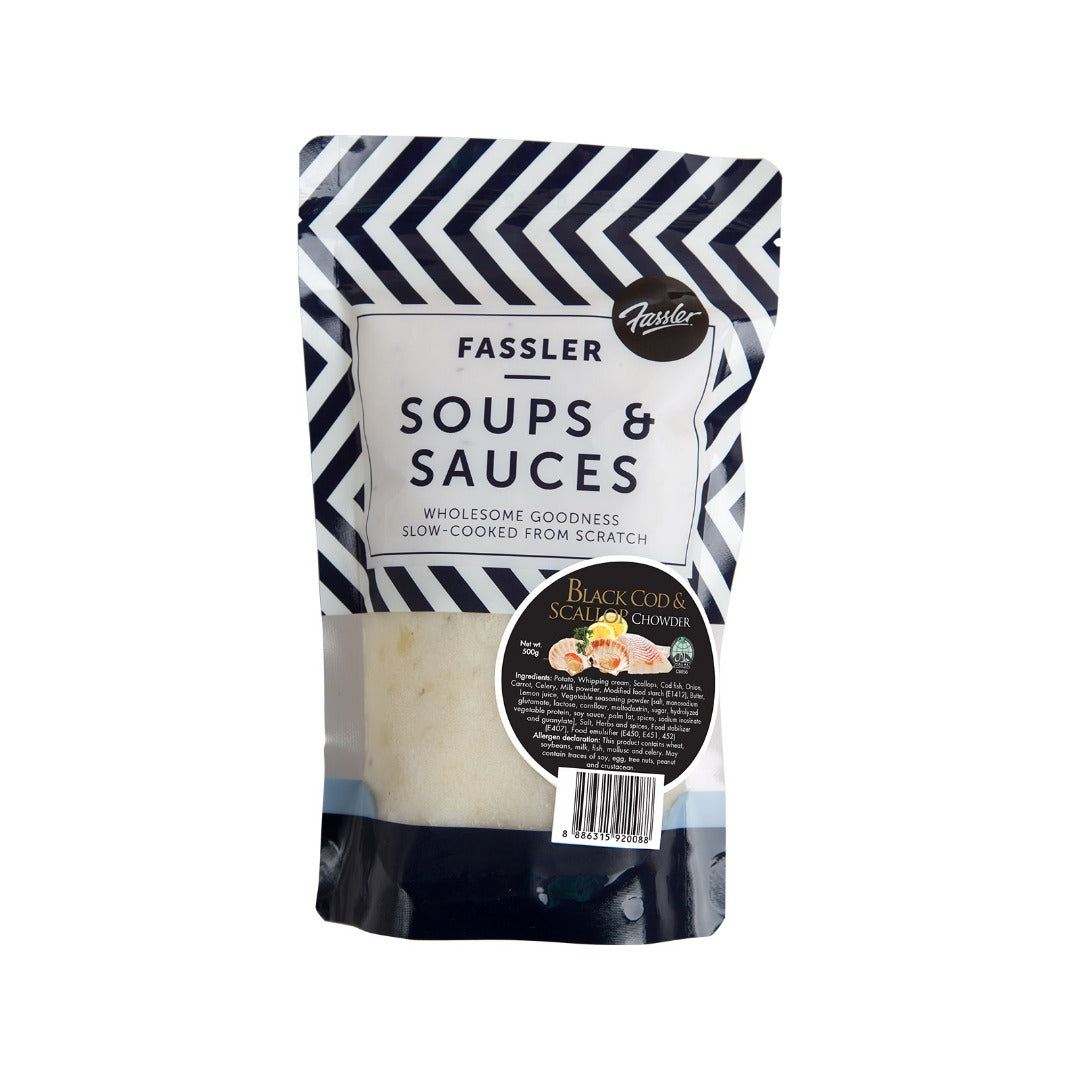 Black Cod and Scallop Chowder – Fassler Gourmet
